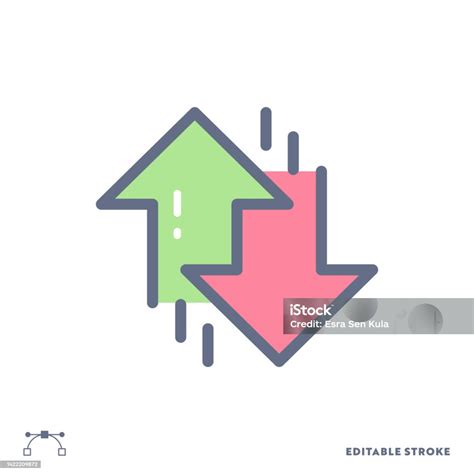 volatility color flat line icon design with editable stroke suitable