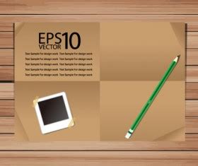 Vector Set Of Open Notepad Design Elements Free Download