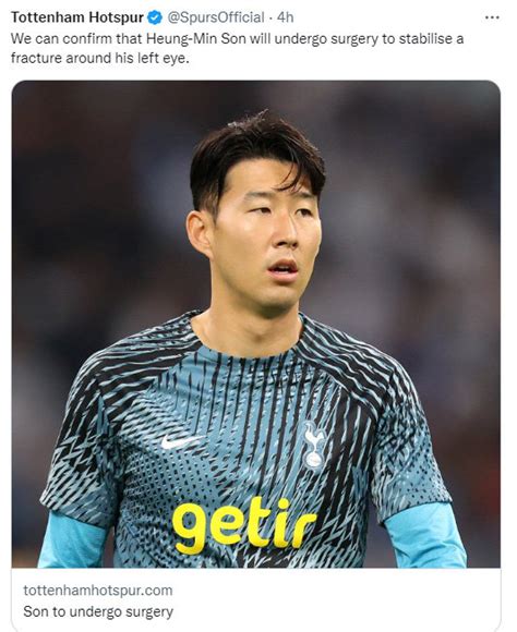 손흥민 ‘안와골절 수술…회복기간 3~4주 Wc 아웃｜스포츠동아
