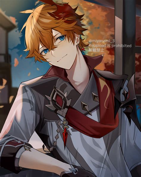 Tartaglia Genshin Impact Drawn By Miyanami Danbooru