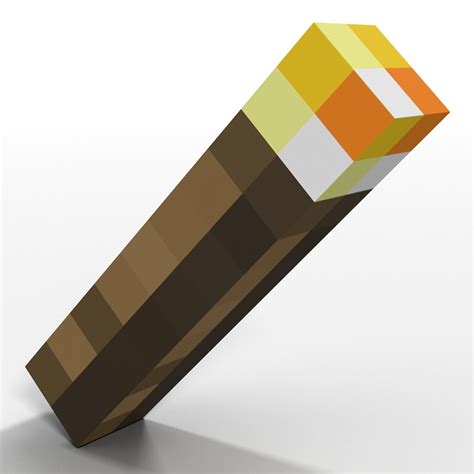 Minecraft Torch 3d Model Minecraft Torch 3d Model