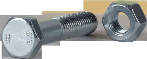 Bult Sexkant Med Mutter BlankfÖrzinkad