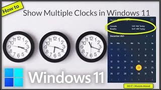 How To Show Multiple Clocks In Windows 11 Doovi