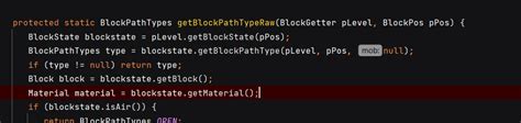 1193 Blockstategetblockpathtype Does Not Get Pathfinding Mob