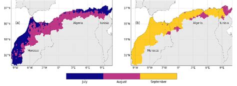 Spatial Variations Of Drought Started Month A And Ended Month B In Download Scientific