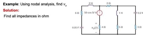 Example Using Nodal Analysis Find Vo Solution Find Chegg Com