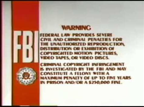Fbi Warning Logo Red
