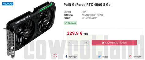 La Rtx 4060 Saffiche à 329 Euros Et Avec Un Port Pci Express 8x