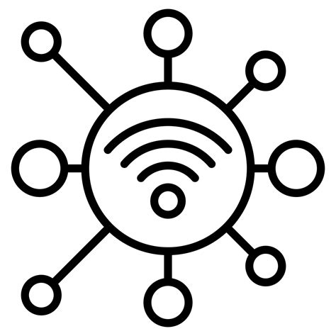 Iot Network Icon Line Vector Illustration 38493711 Vector Art At Vecteezy