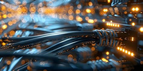 Premium Photo Detailed Image Of Neatly Arranged Cables In A Data