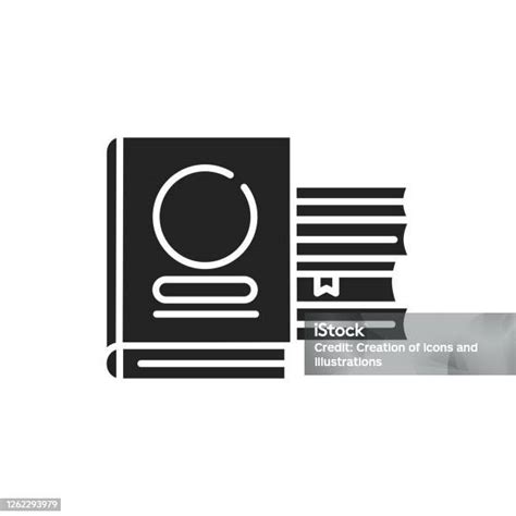책 블랙 글리프 아이콘 라이브러리 개념입니다 책갈피와 학교 교과서 교육 학교 용품 웹 페이지 모바일 앱 배너 소셜 미디어에 대한 서명 0명에 대한 스톡 벡터 아트 및 기타