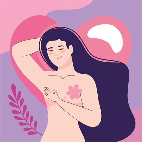 Naked Woman With Heart Vector Art At Vecteezy