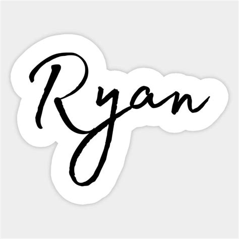Ryan Name Calligraphy By Word Minimalism Huruf