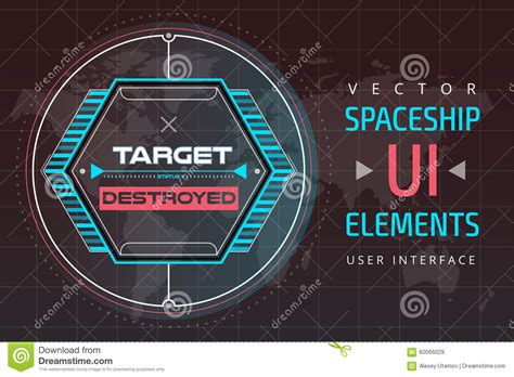 Ui Hud Infographic Interface Web Elements Stock Vector Illustration Of Button Layout 60066029