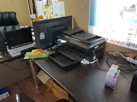 무한잉크 공급기 프린터 위로 올리면 안됩니다 잉크 넘처서 프린터안으로 다 들어가고 밖으로 흘러 나와요 울산 북구 송정