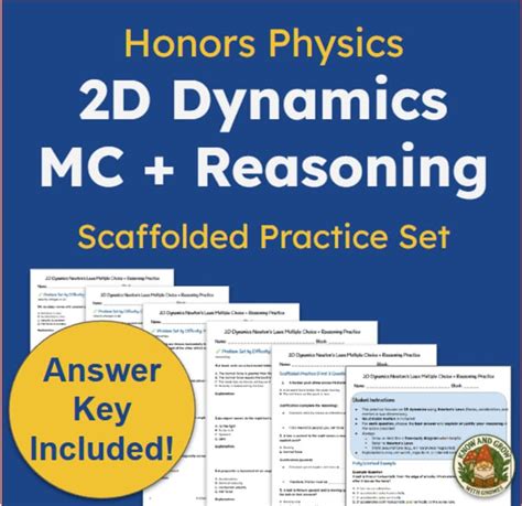 Honors Physics 2d Dynamics Newtons Laws Multiple Choice Reasoning