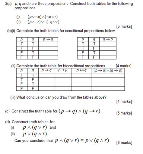 Solved 3 A P Q And Rare Three Propositions Construct
