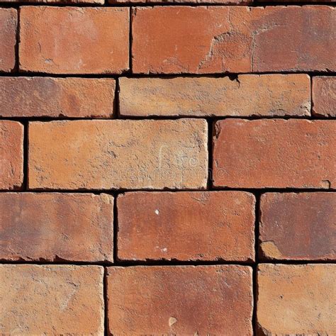 Rustic Red Brick Wall Texture With Weathered Surface And Natural