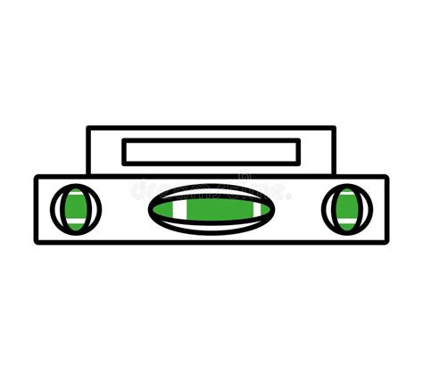 Construction Level Bubble Metal Tool Outline Stock Image Image Of