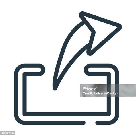 화살표 씬 선 아이콘을 내보냅니다 화살표 사용자 인터페이스 개념격리 윤곽선 기호에서 버튼 선형 아이콘 웹 디자인 및 앱에 대한 벡터 그림 기호 요소입니다 0명에 대한 스톡