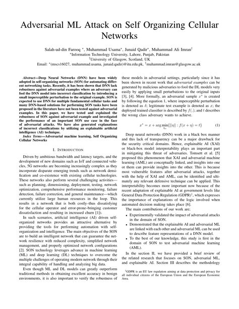Pdf Adversarial Ml Attack On Self Organizing Cellular Networks