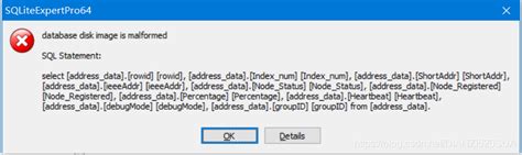 Sqlite Database Disk Image Is Malformed死亡错误及初恢复 Csdn博客
