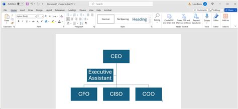 How To Build An Org Chart In Microsoft Word Organimi