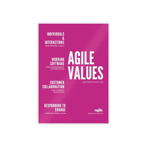 Agile Values Poster Glossy Agile Values Poster Fusia Etsy