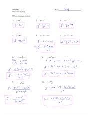 Derivative Practice Problems Solutions Pdf Math Derivative Practice Differentiate Each
