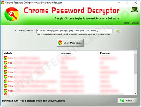 Chrome Password Decryptor Free Tool To Recover Stored Passwords From