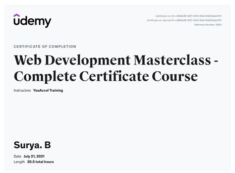 Surya B On Linkedin Successfully Completed My Web Development Course