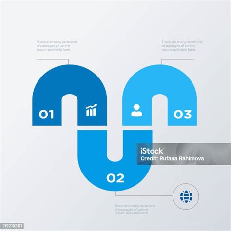 타임 라인 파란색 인포 그래픽 템플릿 디자인입니다 3가지 옵션 단계 또는 프로세스가 있는 비즈니스 개념 인포그래픽 벡터 시각화는 워크플로 레이아웃 다이어그램 연례 보고서