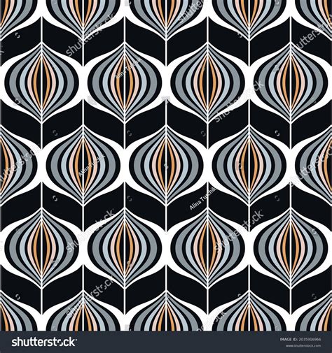 Seamless Geometric Pattern Semicircles Stripes Stock Vector Royalty Free 2035916966 Shutterstock