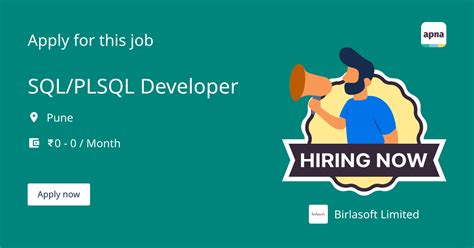 Sqlplsql Developer Job At Birlasoft Limited In Pune Apna