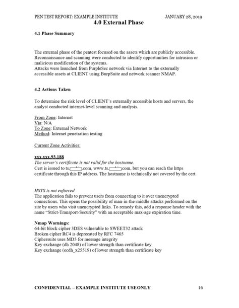 Penetration Test Report Template