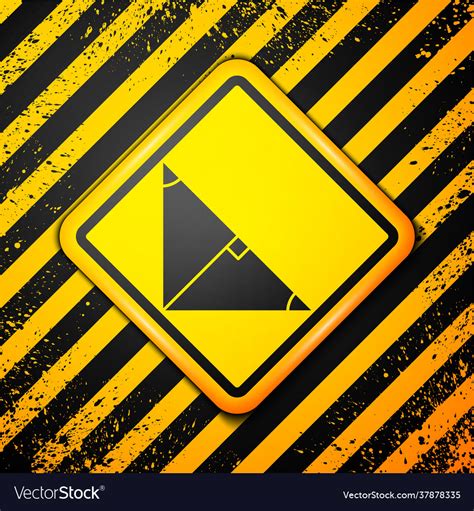 Black Angle Bisector A Triangle Icon Isolated Vector Image