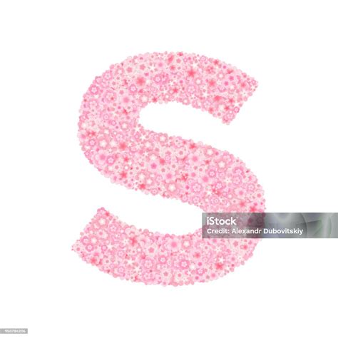 벡터 체리 또는 사쿠라 꽃 글꼴 문자 S 3월에 대한 스톡 벡터 아트 및 기타 이미지 3월 4월 5월 Istock