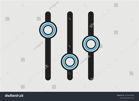 Control Panel Pointer Line Icon Adjustment Stock Vector Royalty Free