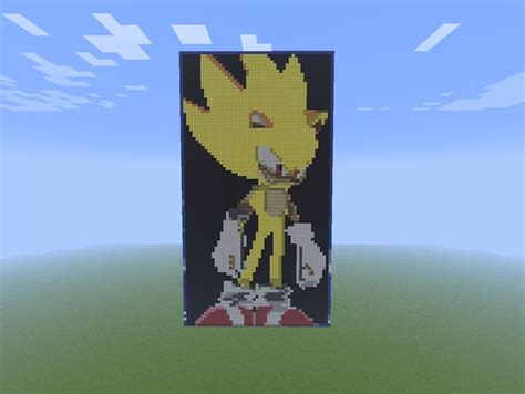 Super Sonic Pixel Art Minecraft Map