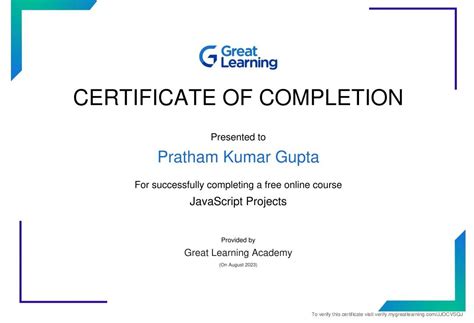 Pratham Kumar Gupta On Linkedin Greatlearning Javascript Share Course