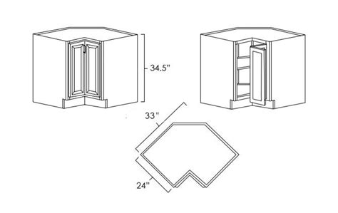 Ls3312 33 Wide Lazy Susan Corner Base Cabinet White Shaker