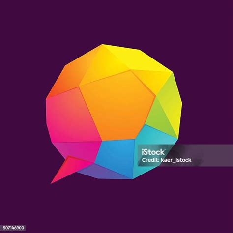 저해상 폴리 Sphere 말풍선 아이콘크기 0명에 대한 스톡 벡터 아트 및 기타 이미지 0명 구 기업 재무와 산업 Istock