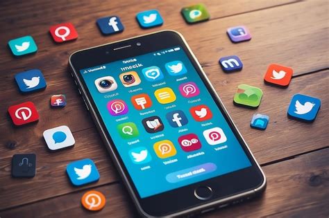 Premium Photo Social Media Apps On A Smartphone Online Sharing