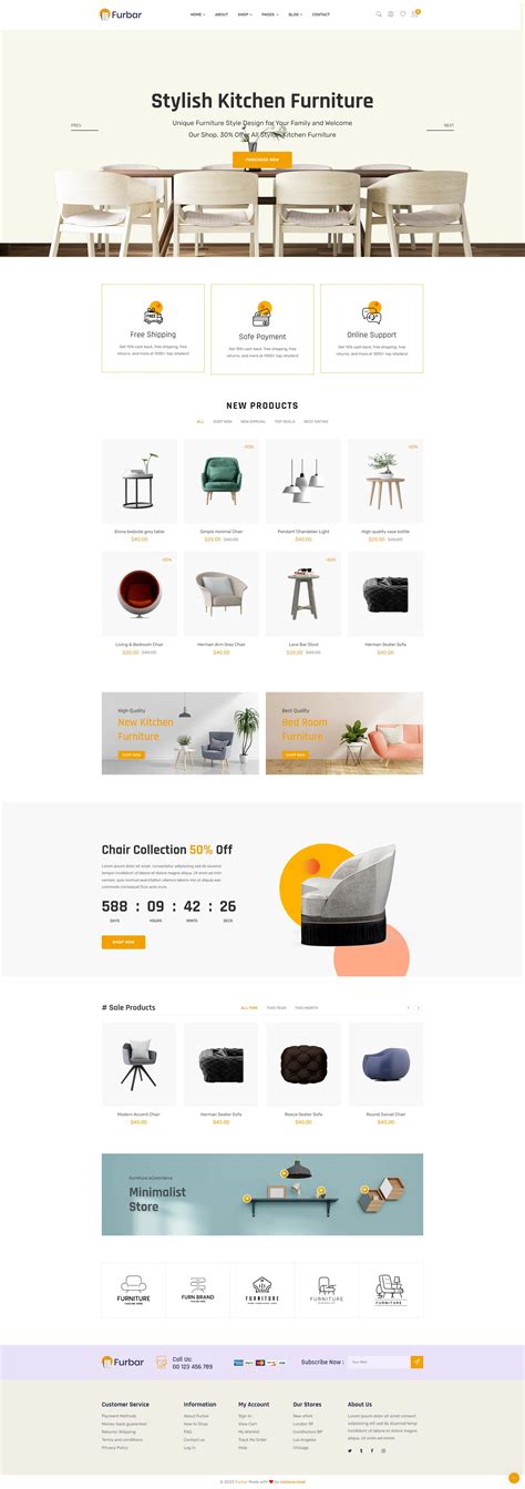 Furniture Ecommerce Html 5 Template Creative Market