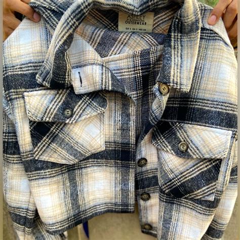 Ashley By 26 International Jackets And Coats Soft Warm And Fuzzy Woven Cotten Material Plaid