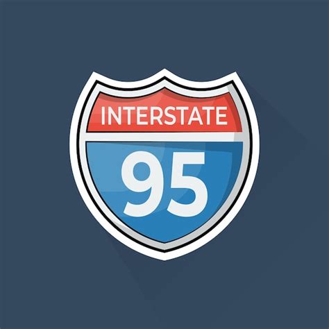 Premium Vector Illustration Vector Of Interstate Sign In Flat Design