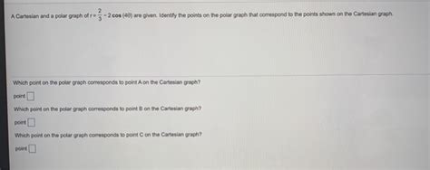 Solved A Cartesian And A Polar Graph Of R Cos Are Chegg