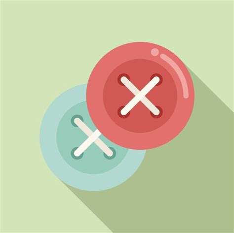 Premium Vector Knitting Button Icon Flat Vector Wool Knit Winter Fashion