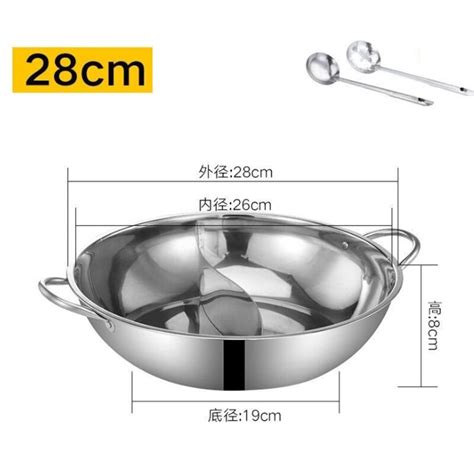 Stainless Steel Pot Hotpot Induction Cooker Gas St Grandado