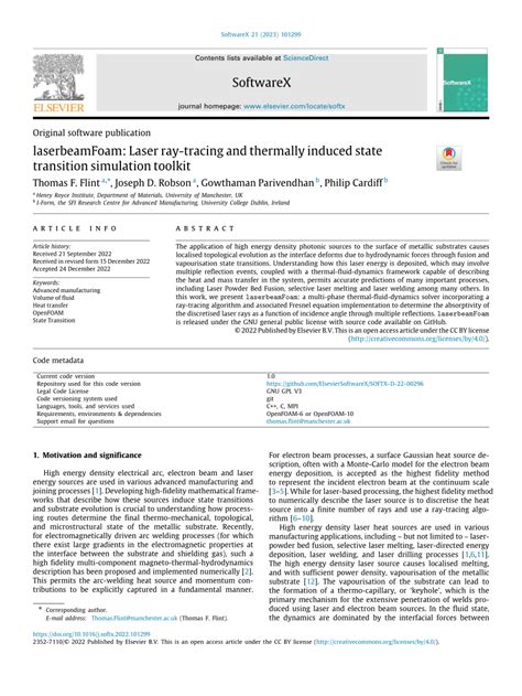 pdf laserbeamfoam laser ray tracing and thermally induced state